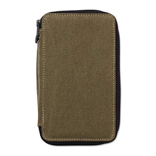 Speedball Art Products Canvas Storage Case for Pencils, Markers, Pens and Art Supplies, Holds Up to 48 Standard Pencils, Olive