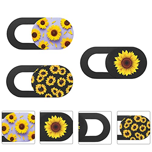 DIKACA Ipads 12 pcs Printed Your Webcam Universal Lens Sunflower Computer Lid Thin Visual Laptop Ultra- Ultra-Thin Slide Prvacy Slider Cover Privacy Camera Webcam Cover Webcam Cover Webcam Cover