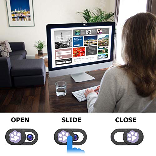 DIKACA Linux Laptop 18 pcs Privacy Peeping Anti Paw Webcam Tablet Slide Desktop Protector Blocker Thin Complete Anti-Hacking Compatible Voyeur Ultra for Cartoon Laptop Laptop Accessories