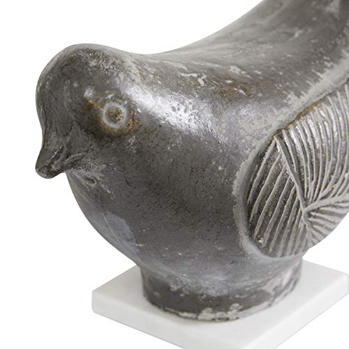 Deco 79 Set of 2 Brown Ceramic Coastal Bird Sculpture 16.75, 18.25 Inches