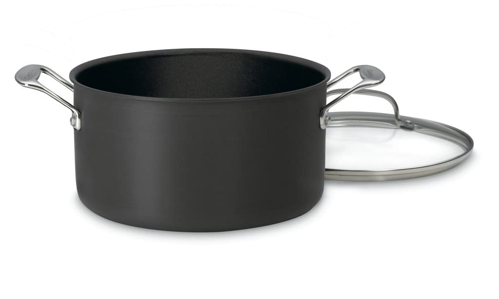 Cuisinart 644-24 Chef's Classic 6-Quart Nonstick-Hard-Anodized, Stockpot w/Cover & 619-18 Nonstick-Hard-Anodized, 2-Quart, Saucepan w/Cover