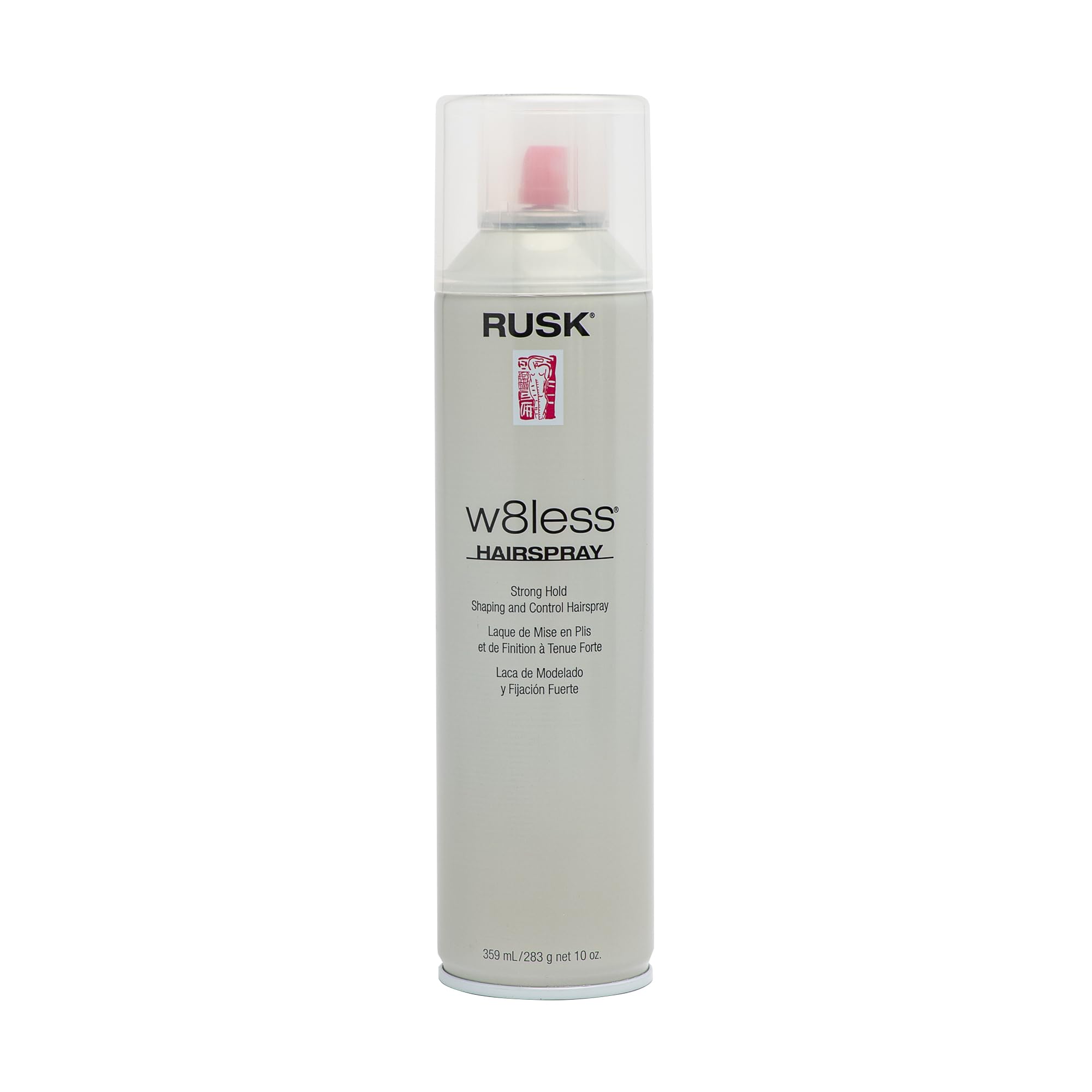 RUSK Designer Collection W8less Strong Hold Shaping and Control Hairspray, 10 Oz, Provides Natural, Long-Lasting, Touchable Support, Texture and Maximum Shine