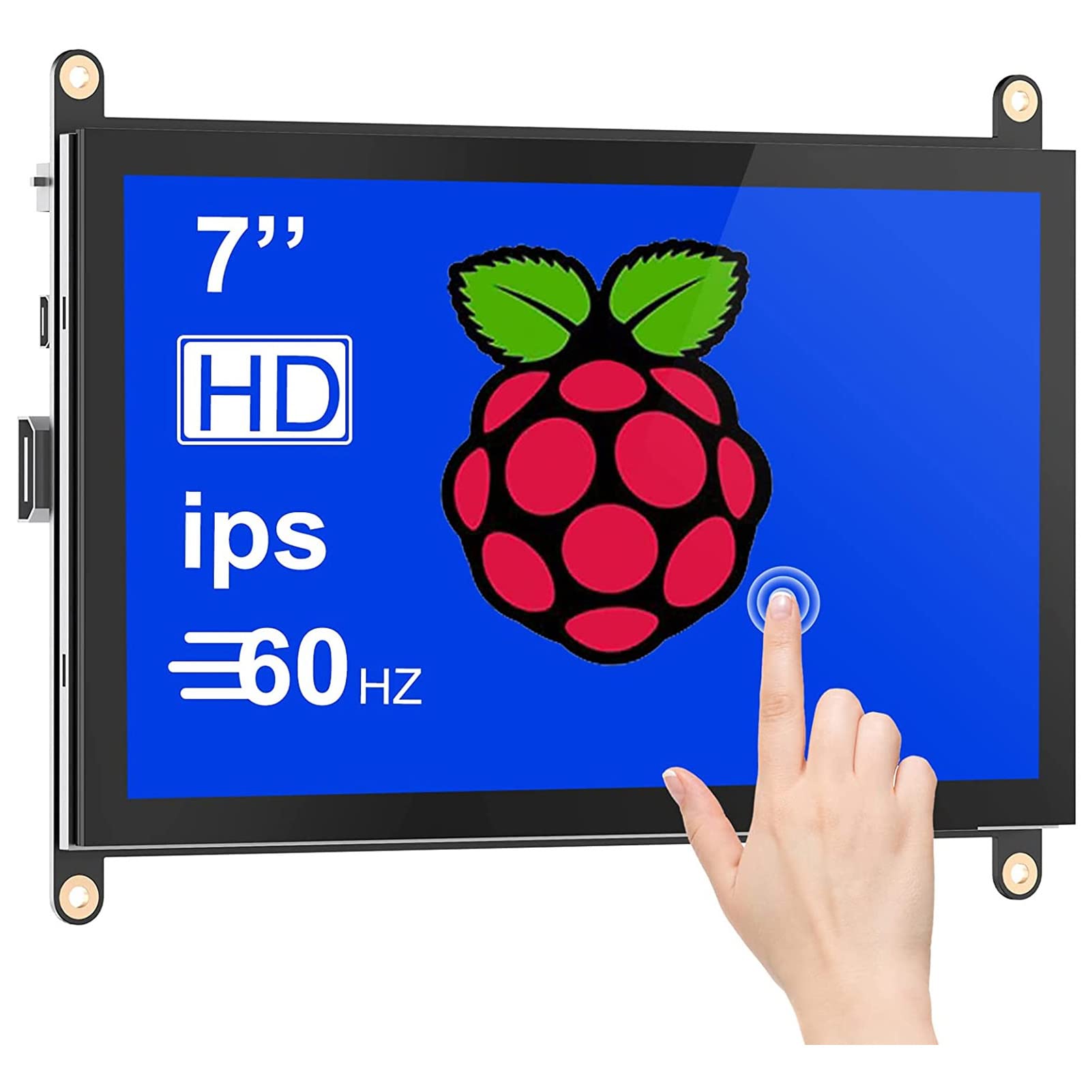 Dpofirs 7 Inch Monitor for Raspberry Pi, 1024x600 for Raspberry Pi Touchscreen Monitor HDMIPortable Monitor Capacitive Pi Display with 178 Degree Viewing Angle