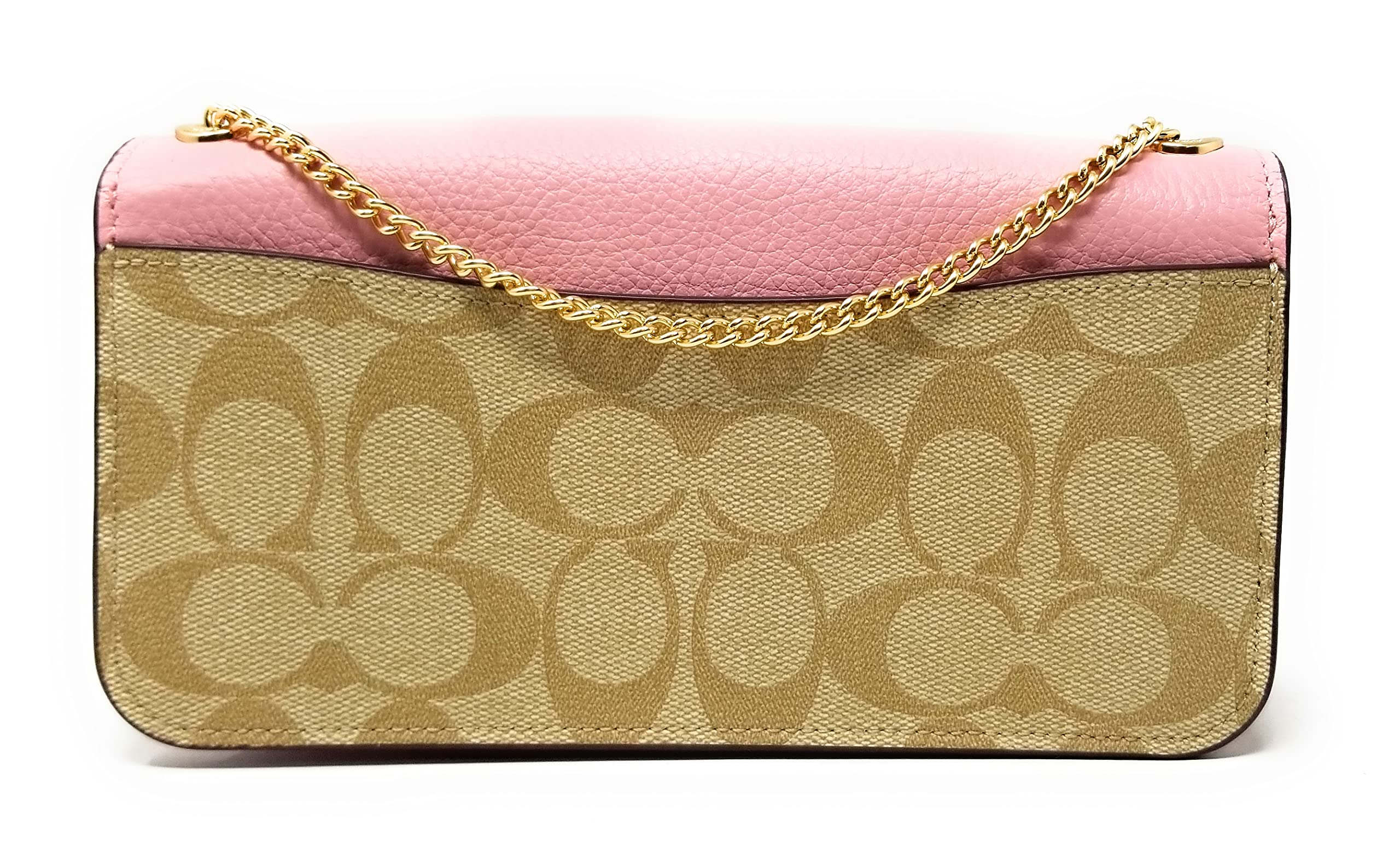 COACH Women's Morgan Crossbody (Khaki Powder Pink - Signature Canvas)