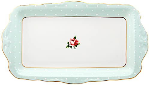 Royal Albert Bone China Polka Rose Sandwich Tray