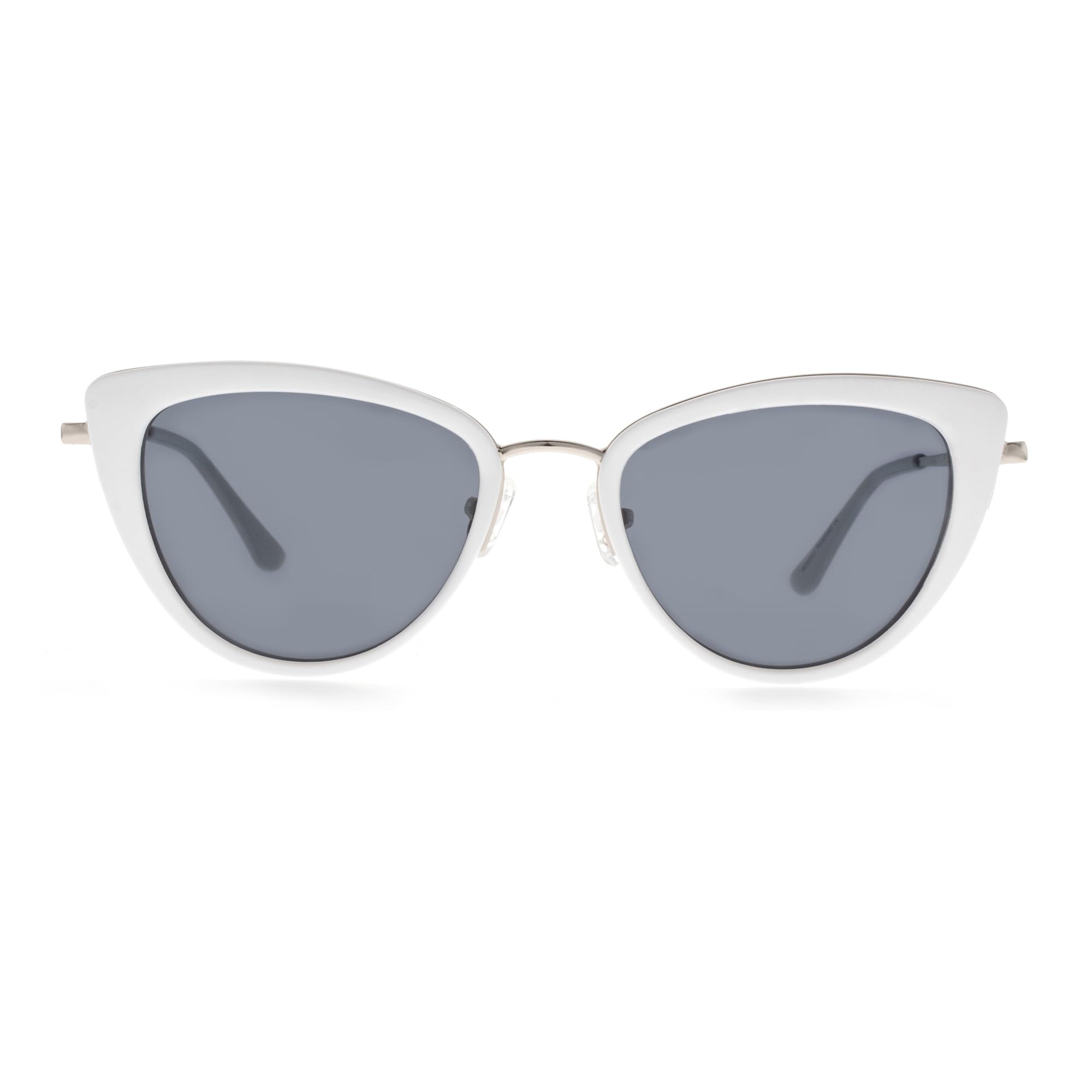 FAA'N 2024 Retro Big Frame Cat Eye Polarized Sunglasses Women with Spring Hinge(White)