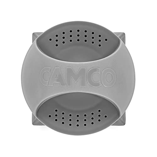 Camco RV Magnetic Bumper Cap | Allows for Convenient Storage of Your 4-in-1 Adapter During Travel | Features a Vented Cap for Air Flow While in Storage (40335), Gray