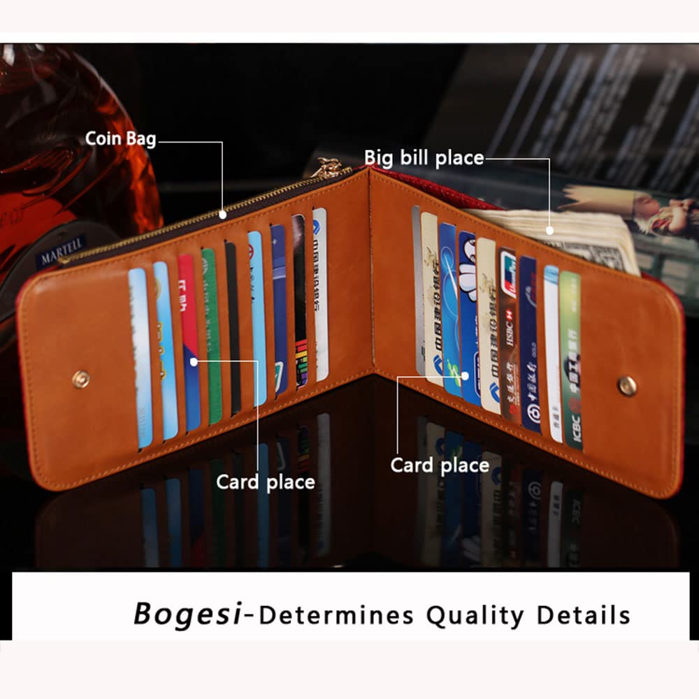 Wallet Long Card Case Ladies Clutch Bag Ladies Wallet Ladies Long Card (red)