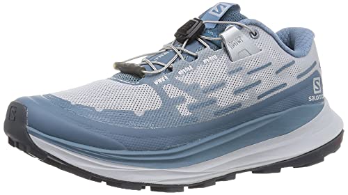 Salomon Women's Ultra Glide Trail Running Shoes for Women, Ebony/Blue/Grey, 9