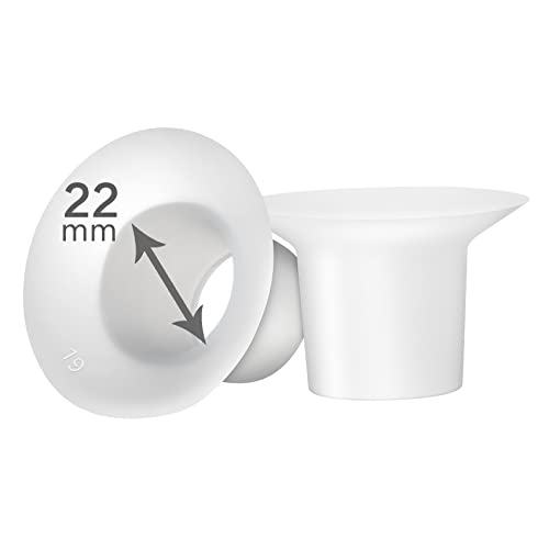 LOZAEVE 22mm Silicone Flange Inserts Compatible with for Spectra S1/S2, Medela, Bellababy, Elvie, Willow go, Momcozy S9 S10 S12, Freemie Breast Pump Insert Shields, Reduce 27-28mm Tunnel to 22mm, 2pcs