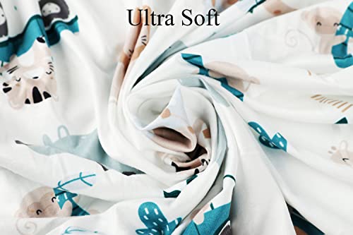Tontukatu Changing Pad Cover Set 3 Pack Jersey Knit Ultra Soft for Baby Boys Girls Elephant Tiger/Fox/Grey