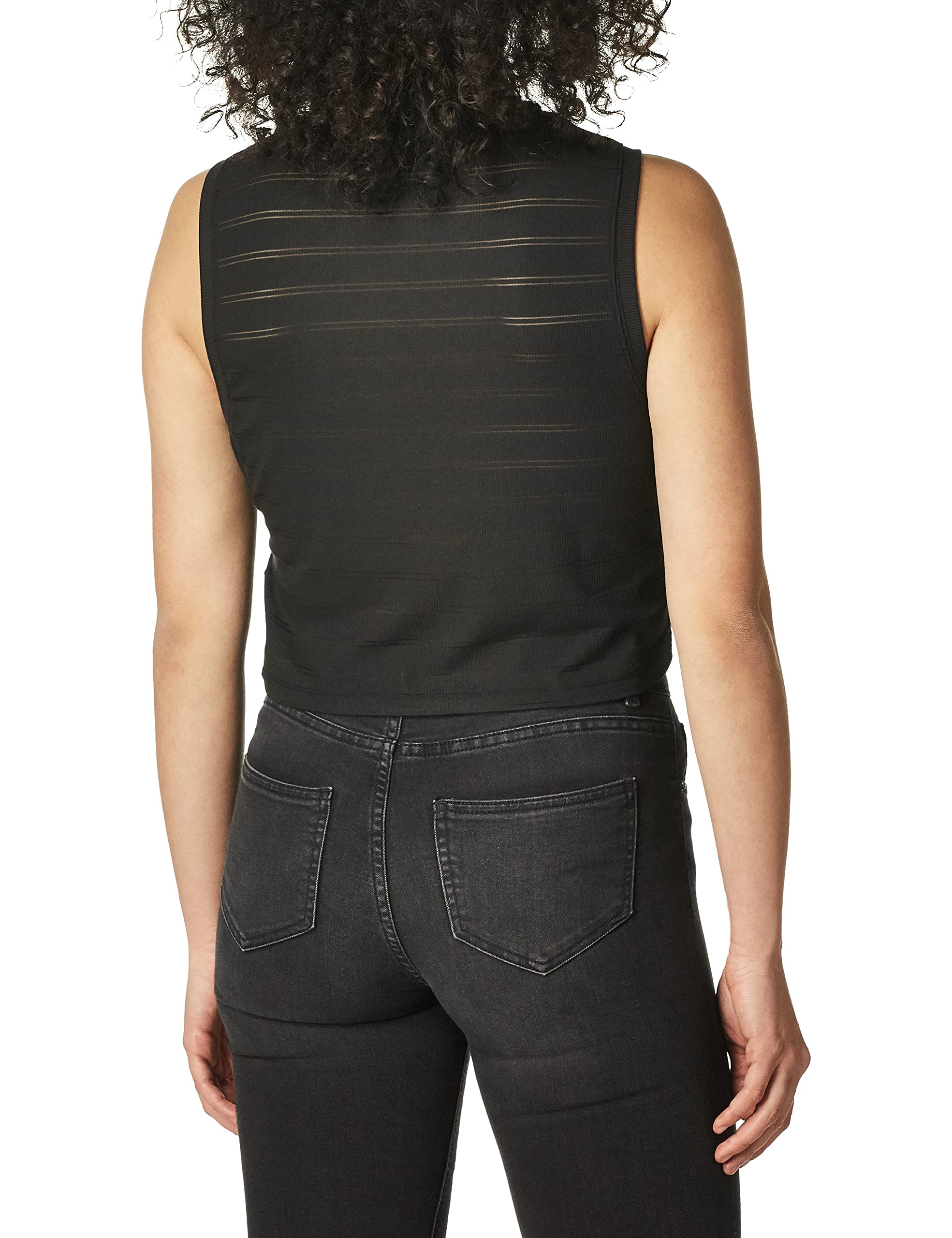 Champion Women's Cropped Muscle Tee, Black, XX-Large