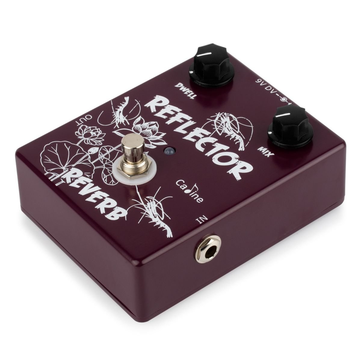Caline Reverb Guitar Effects Pedal with True Bypass Aluminum Alloy Housing Reflector Brown CP-44
