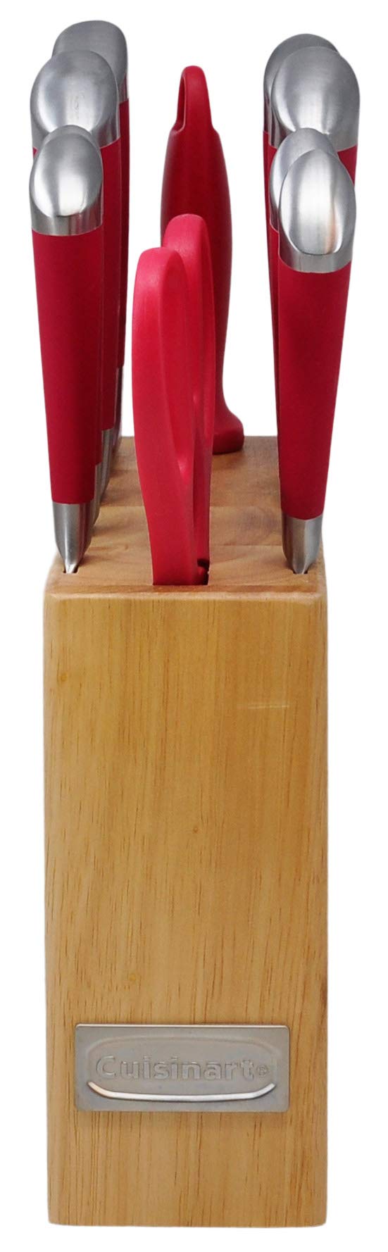 Cuisinart C77SS-11PRDGR 11-Piece Arista Collection Cutlery Stainless Steel Knife Block Set, Red