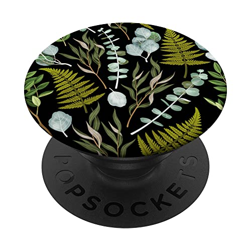 Eucalyptus Green Leaf Watercolor Branches Leaves Plant PopSockets Swappable PopGrip