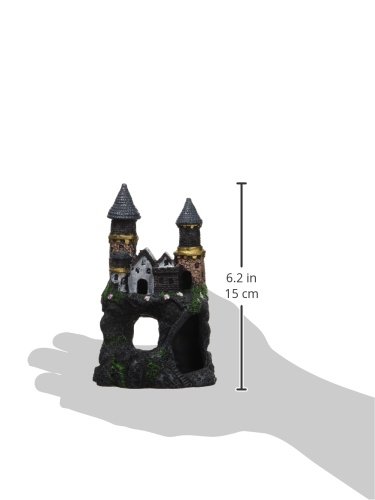 Penn-Plax Age-of-Magic Enchanted Castle Aquarium Decoration – Safe for Freshwater and Saltwater Fish Tanks – Small