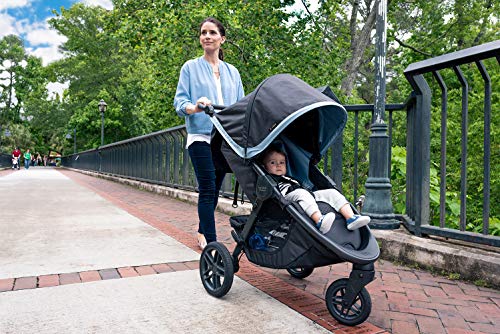Britax B-Free Stroller, Frost - All Terrain Tires - Adjustable Handlebar - One Hand Fold - Large UV50 Canopy