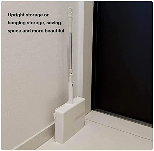 DEPILA NLIAN and Dustpan Set, Self-Cleaning Bristles Adjustable Card Board 47.5-69cm Adjustable Telescopic Pole Ideal for Home Kitchen Office Use dustpan set