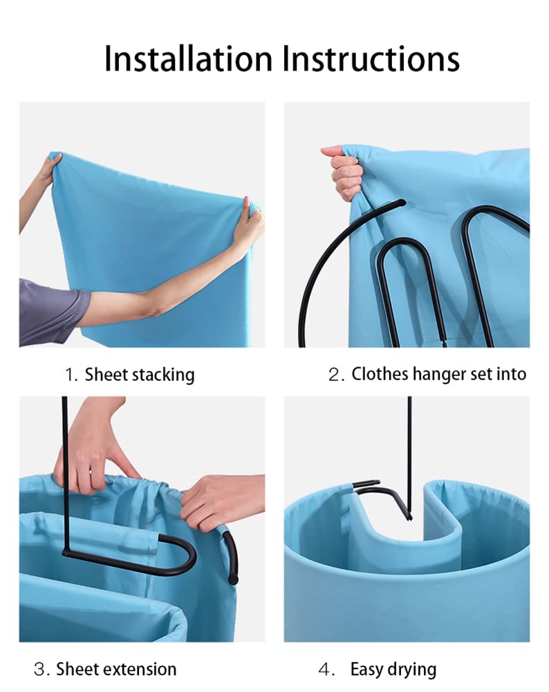 DEPILA Spiral Sheet Hanger Space Saving Hangers for Sheets Bedspreads Coverlets Mattresses Tablecloths Sofa Covers Blankets Shawls Scarfs Capes A2 Coat Hanger