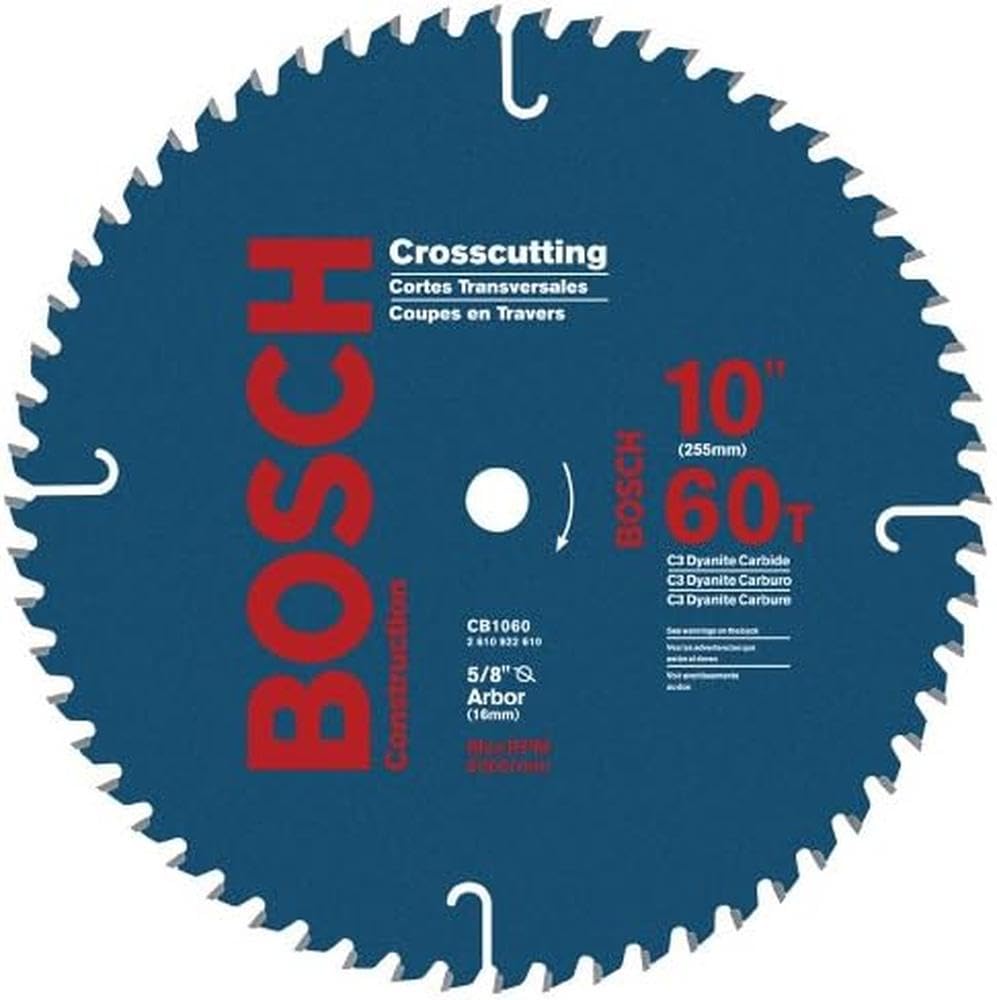 Bosch CB1060 10-Inch 60 Tooth ATB Crosscutting Saw Blade with 5/8-Inch Arbor
