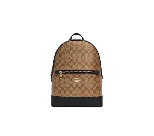 Coach Women's Kenley Backpack (Signature Canvas - Khaki/Black)