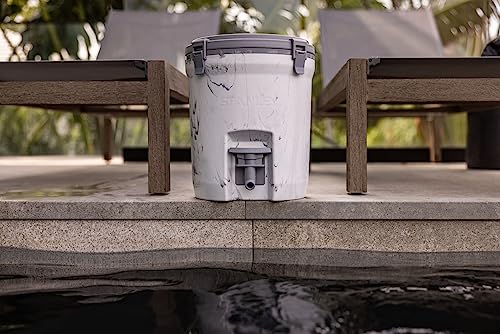 Stanley Adventure Water Jug, 2 Gallon Camping Water Container with Spigot, Leakproof BPA-Free Beverage Cooler with Double Wall Foam, Polar Swirl, Outdoor and Camping Essentials