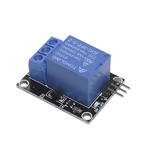 EXONGY 5PCS KY-019 DC5V 1-Channel Relay Module for Arduino Raspberry Pi PIC AVR DSP ARM + 3PCS 20CM 10Pin Dupont Line for Arduino Relay (Size : Relay Plus Wire)