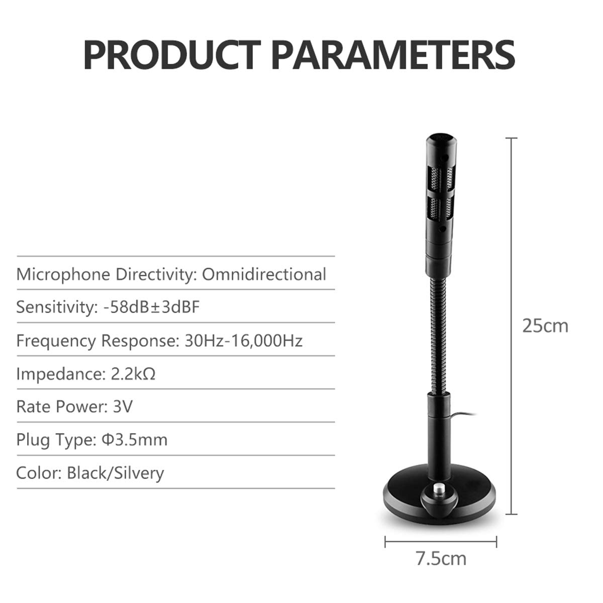 USB Microphone for Computer, Gojiny USB Condenser Microphone 360 Deagree Flexible Goosenecks Microphone for PC Desktop Laptop Meeting Office Recording Podcasting