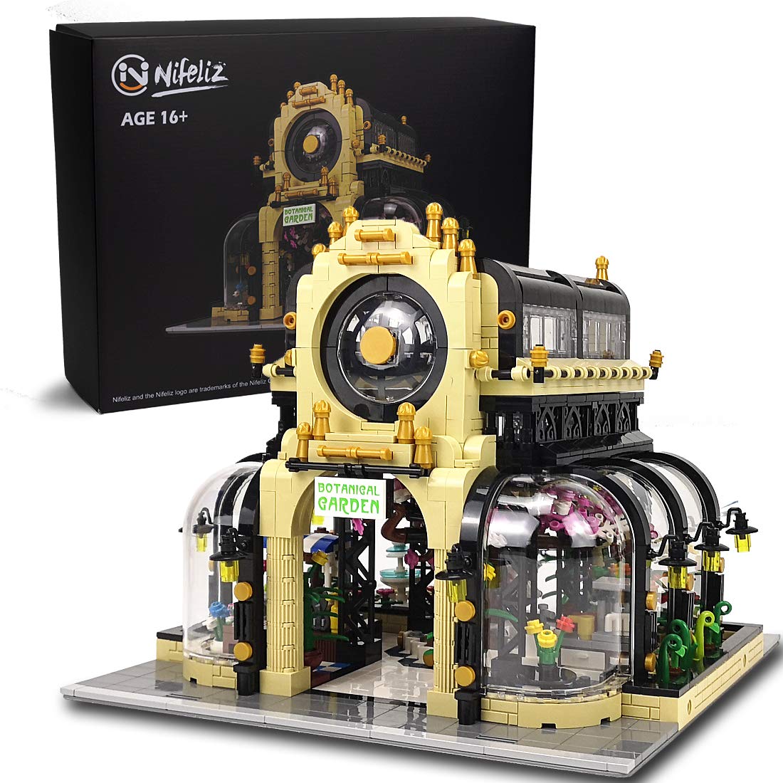Nifeliz Street Botanical Garden MOC Building Blocks and Engineering Toy, Construction Set to Build, Model Set and Assembly Toy for Teens and Adult(2147 Pcs)