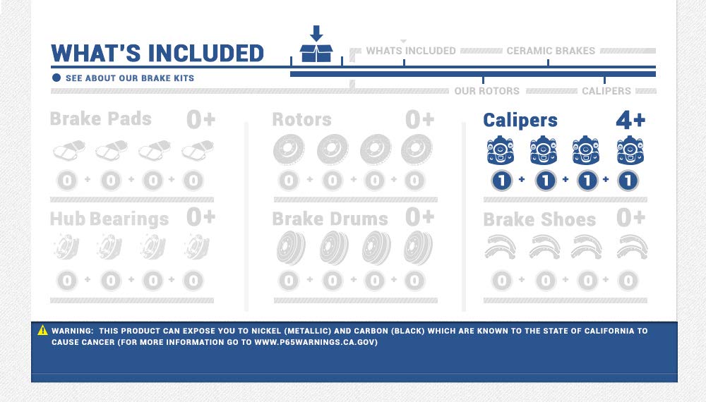 Callahan Semi-Loaded OE Replacement Front and Rear Brake Calipers Set [For 2000 2001 2002 2003 2004 Ford Excursion F-250 F-350 Super Duty]