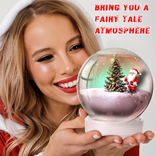 Mimorou 24 Pieces 3.9 Inch DIY Snow Globe Clear Plastic Water Globe with Screw Off Cap Water Globe Jar for DIY Crafts Home Decoration Gifts