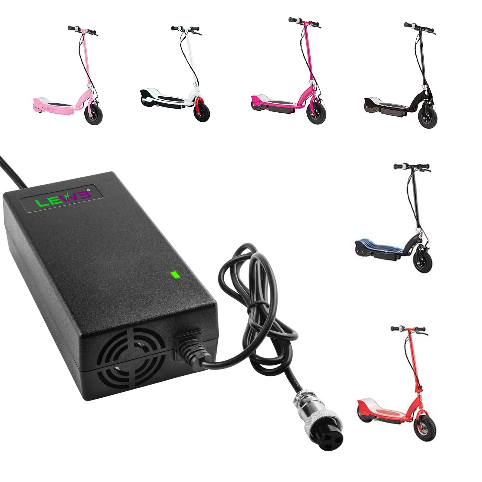 Fancy Buying Electric Bike 60V Lithium Battery [16S] Charger Output 67.2V 2A with Female 3-Pin XLR Inline Connector for 60V Ebike Battery Adapter Power Cord