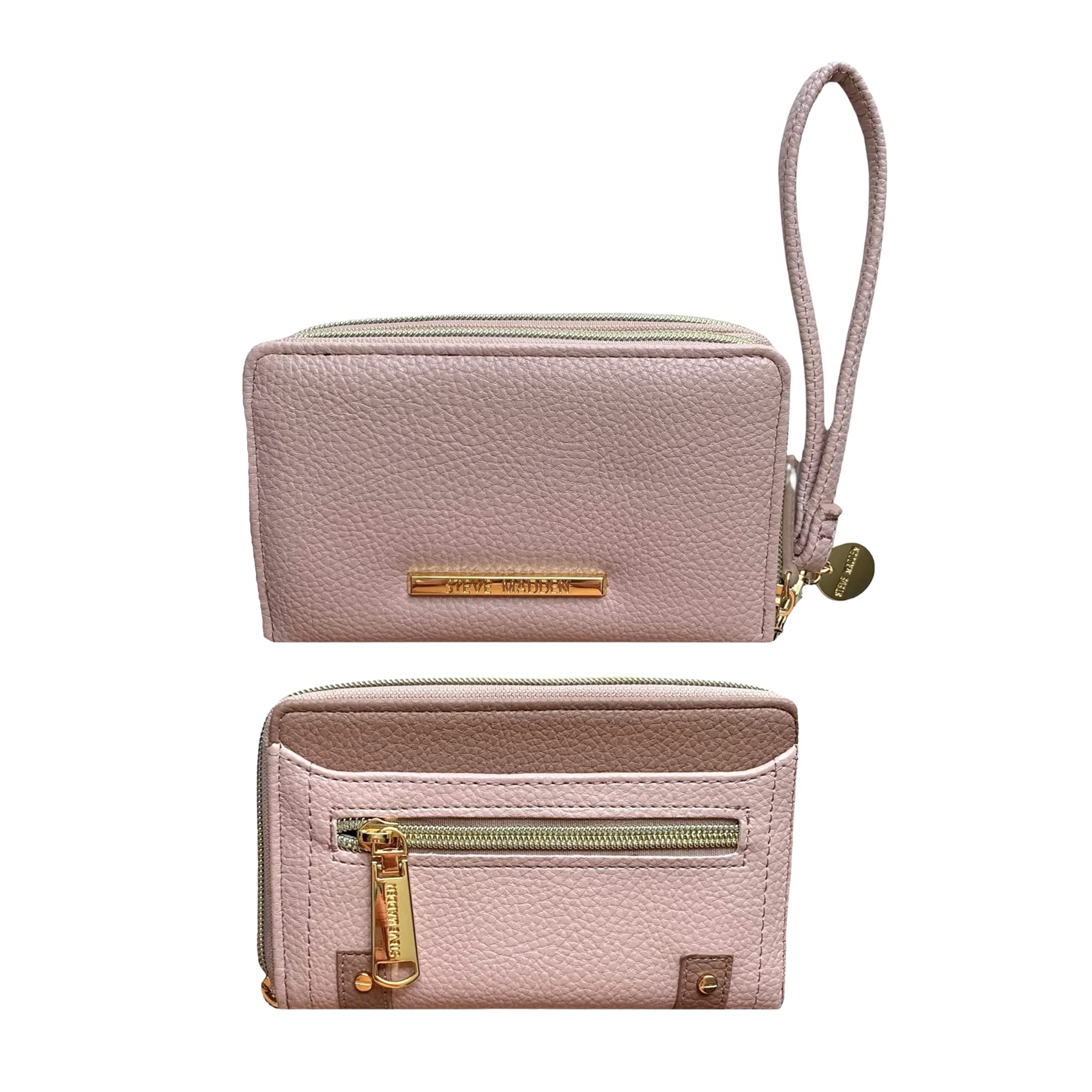 Steve Madden Double Zip Around Wallet Blush Multi One Size