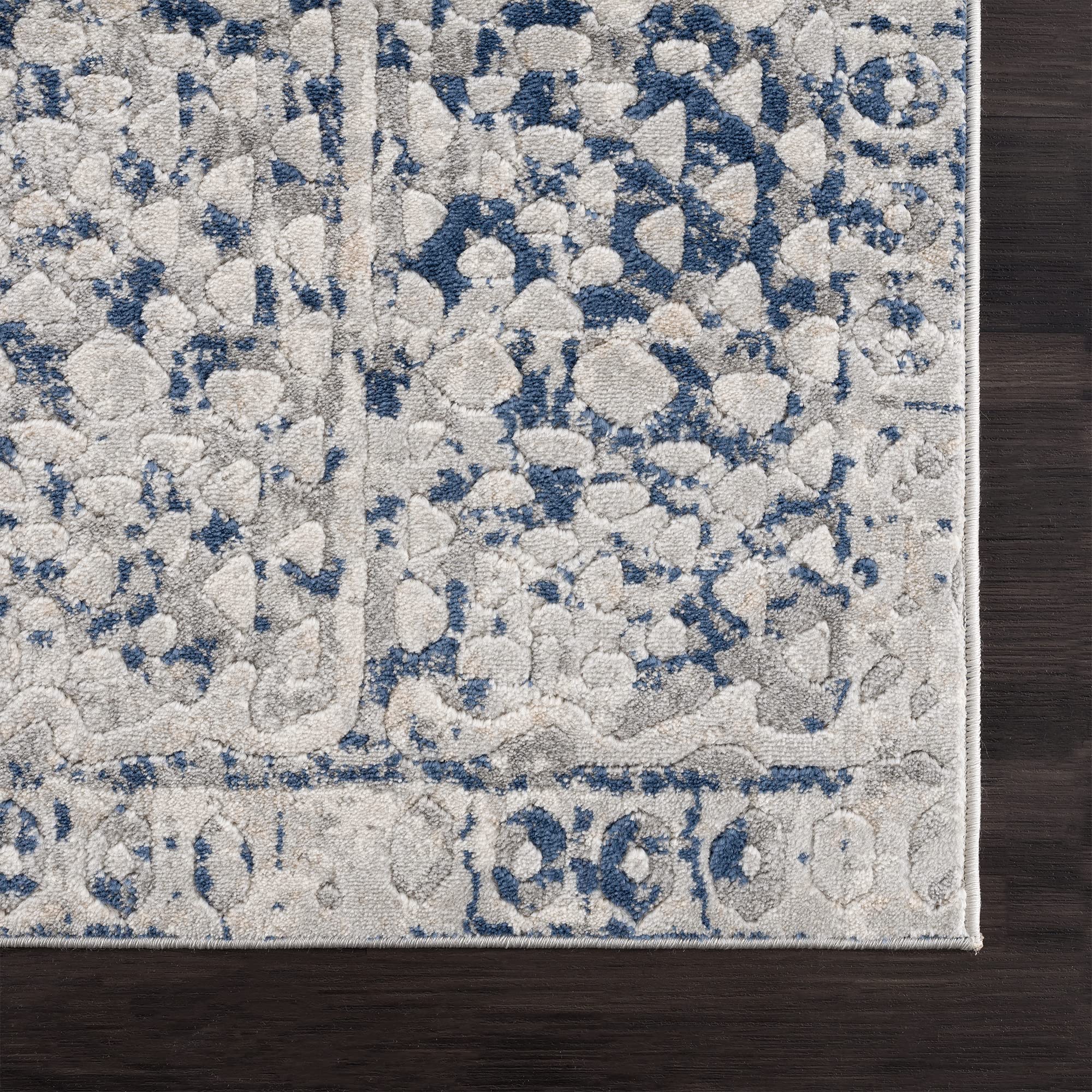 Bloom Rugs Troya Gray/Blue 8x10 Rug - Modern Abstract Area Rug for Living Room, Bedroom, Dining Room, and Kitchen - Exact size: 7'5" x 10'