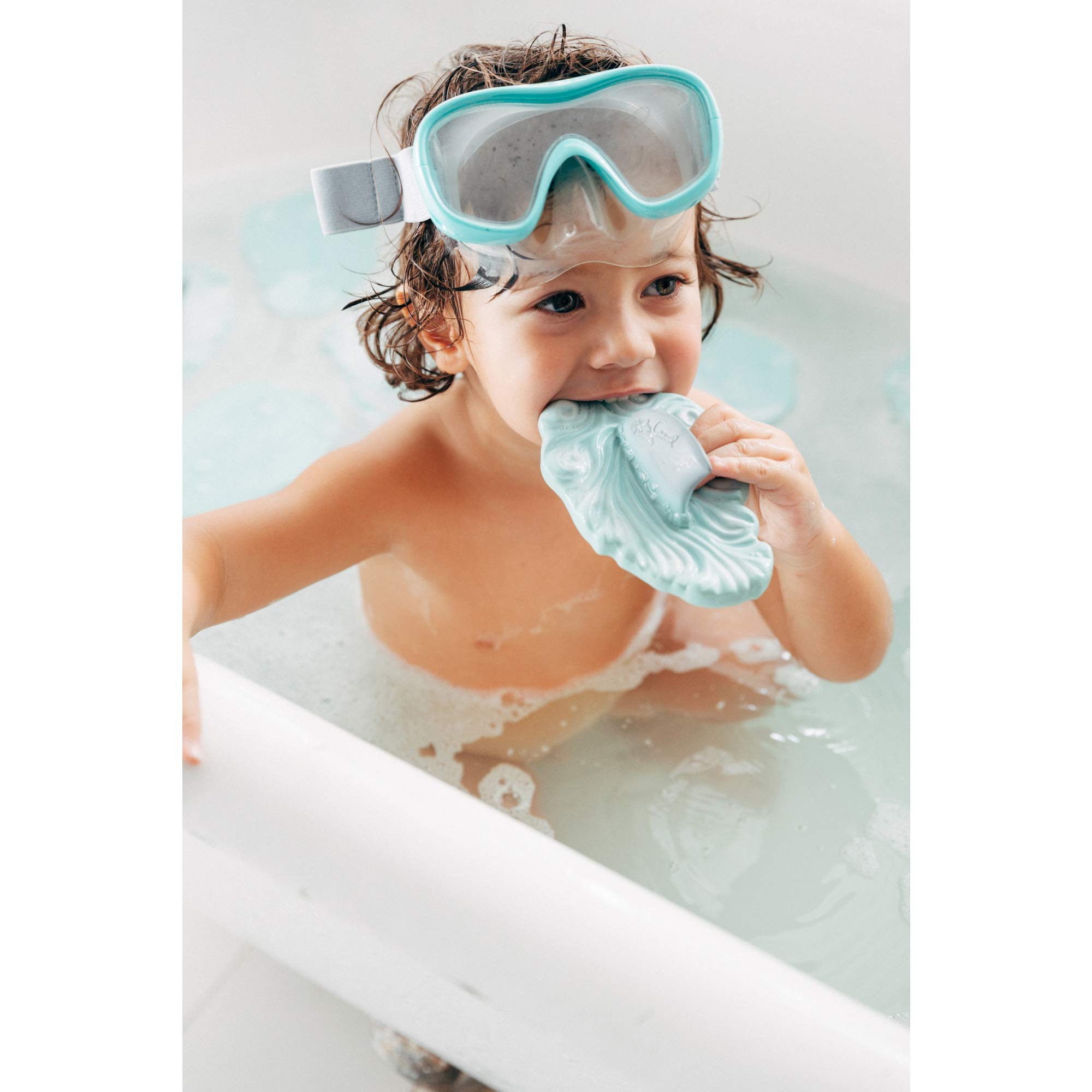 Oli & Carol Chewable Animal Teether - Sensory Chew Toy for Babies and Toddlers | Baby Teething Relief | Teethers for Infants 0-6 & 6-12 Months | Sensory Chew Toys for Babies (Shark)
