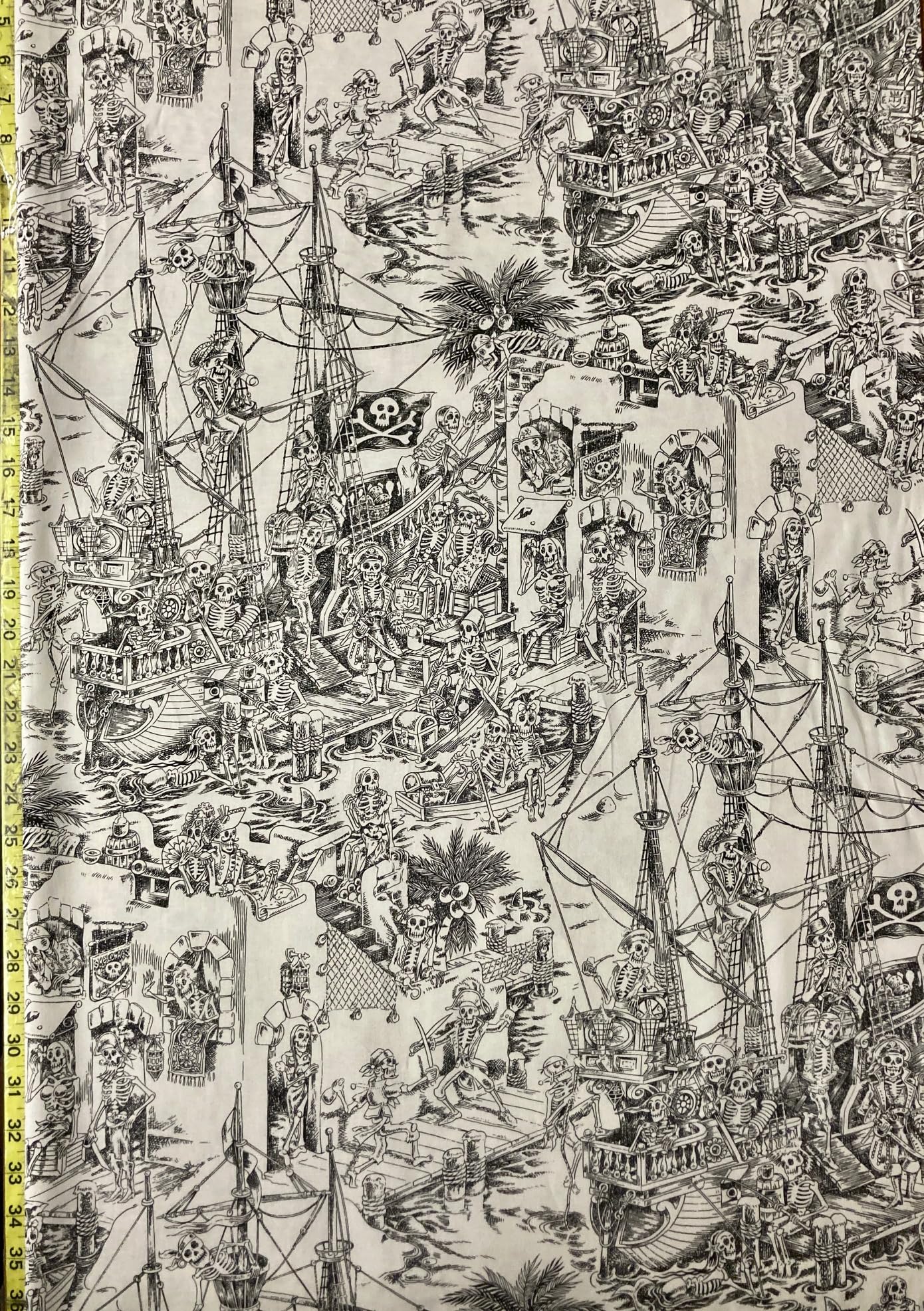Skelewags - Black - Alexander Henry Fabric - by Half Yard, 9059A