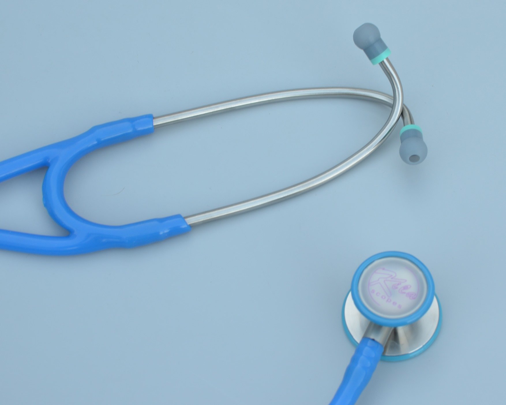Kila Scopes Virtuoso Stethoscope - Professional Dual Head Cardiology & Diagnostic Stethoscope for Doctors and Nurses - with Accessories, K750 Sky Blue