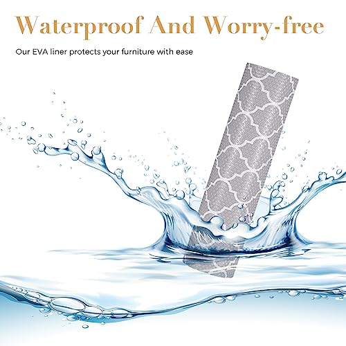 Glotoch Upgraded Non Slip Shelf Liner with Dot, Non Adhesive Drawer Liner, Waterproof Shelf Liners for Kitchen Cabinets, Drawer, Fridge, Wire Shelving, Pantry-12β X 20 FT, Heavy Duty, Grey