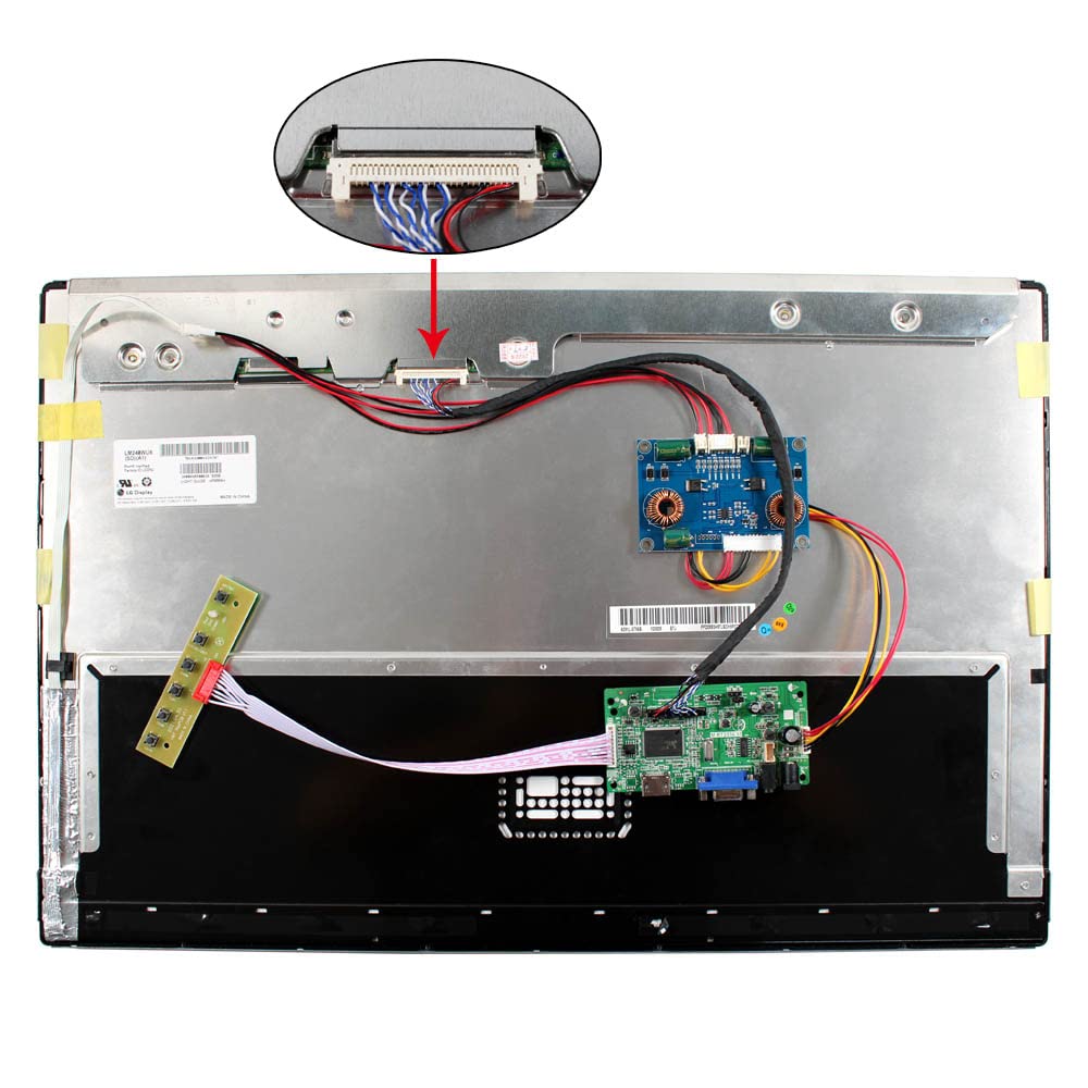 FanyiTek for 24 inch 1920x1200 LM240WU6 SDA1 eDP 50 pin WLED LCD Display HDMI VGA Controller Board