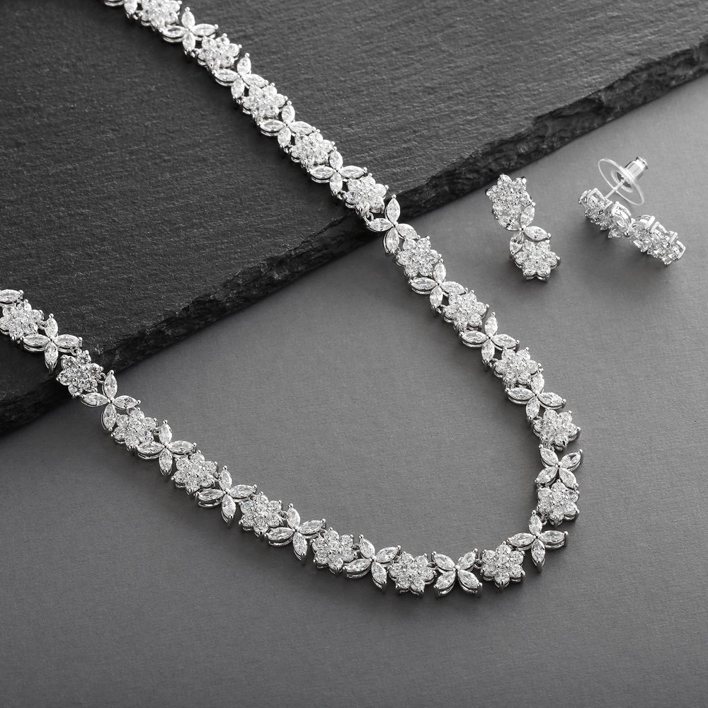 Mariell Wedding or Formal Necklace and Earring Set, Statement Jewelry Set for Brides, Luxury Bridal Set