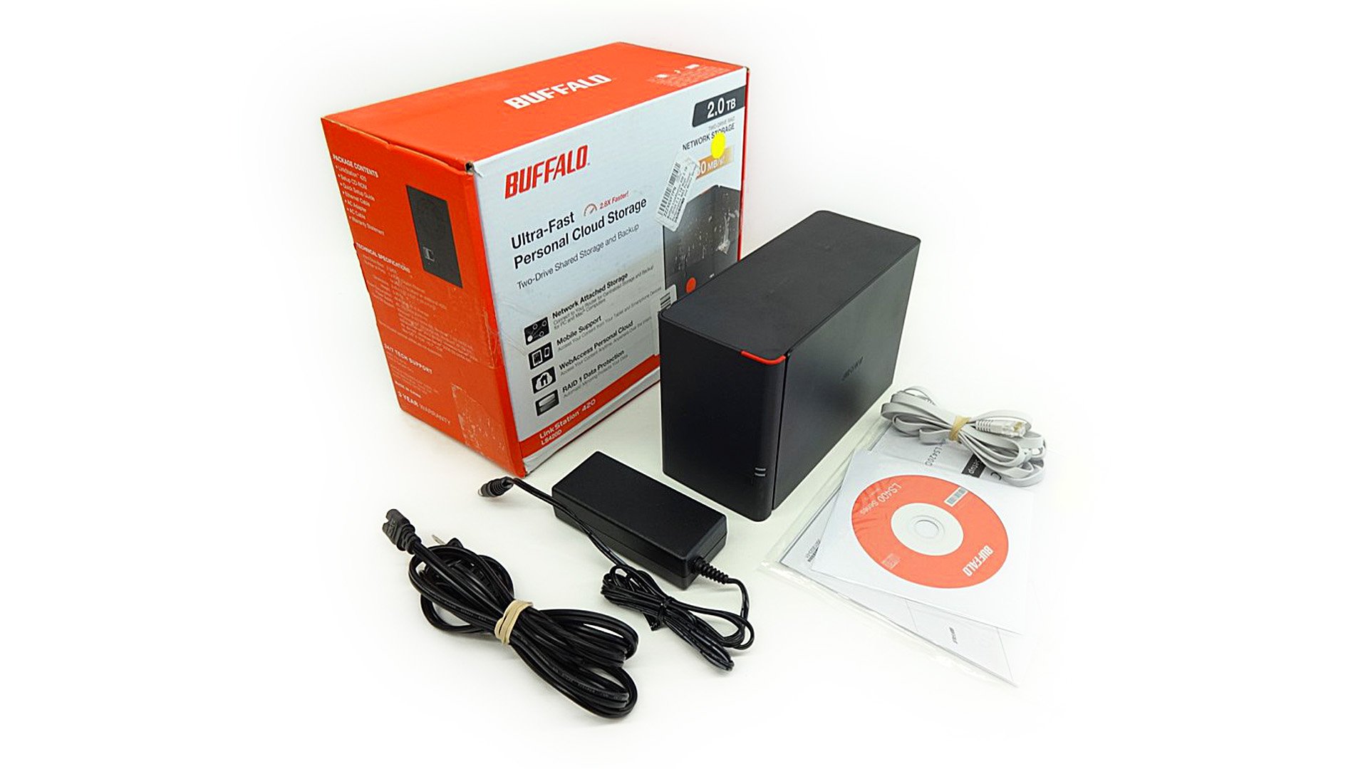 Buffalo LinkStation 420 2 TB 2-Drive NAS for Home/Home Office (LS420D0202)