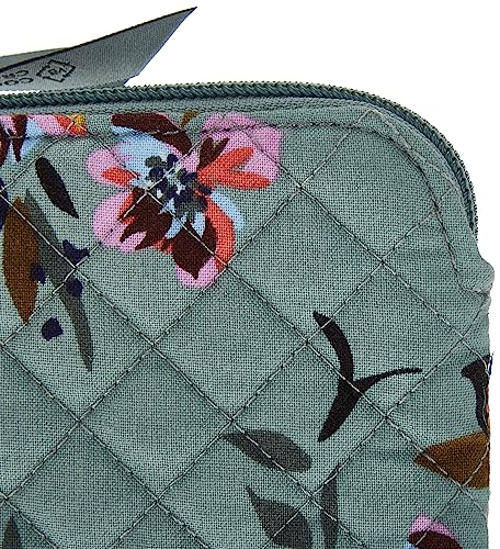 Vera Bradley Women's Cotton Clip & Zip Mini Pouch Wallet, Rosy Outlook - Recycled Cotton, One Size