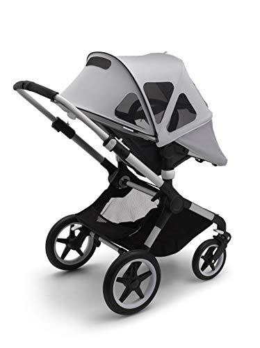 Bugaboo Fox/Cameleon/Lynx Breezy Sun Canopy Stroller Accessory with UPF 50+ Sun Protection and Ventilation Panels, Misty Grey