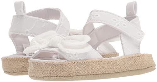Gerber baby girls Espadrille Sandal Crib Shoe, Eyelet, 3-6 Months Infant US