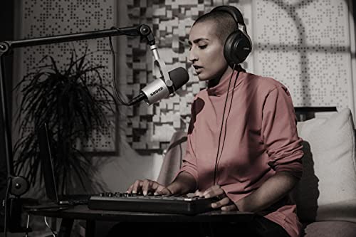 Shure MV7 USB/XLR Dynamic Microphone + AONIC 50 Wired/Wireless Noise Cancelling Headphones for Podcasting, Recording, Streaming & Gaming, Professional Quality Sound & Durability - Silver/Black