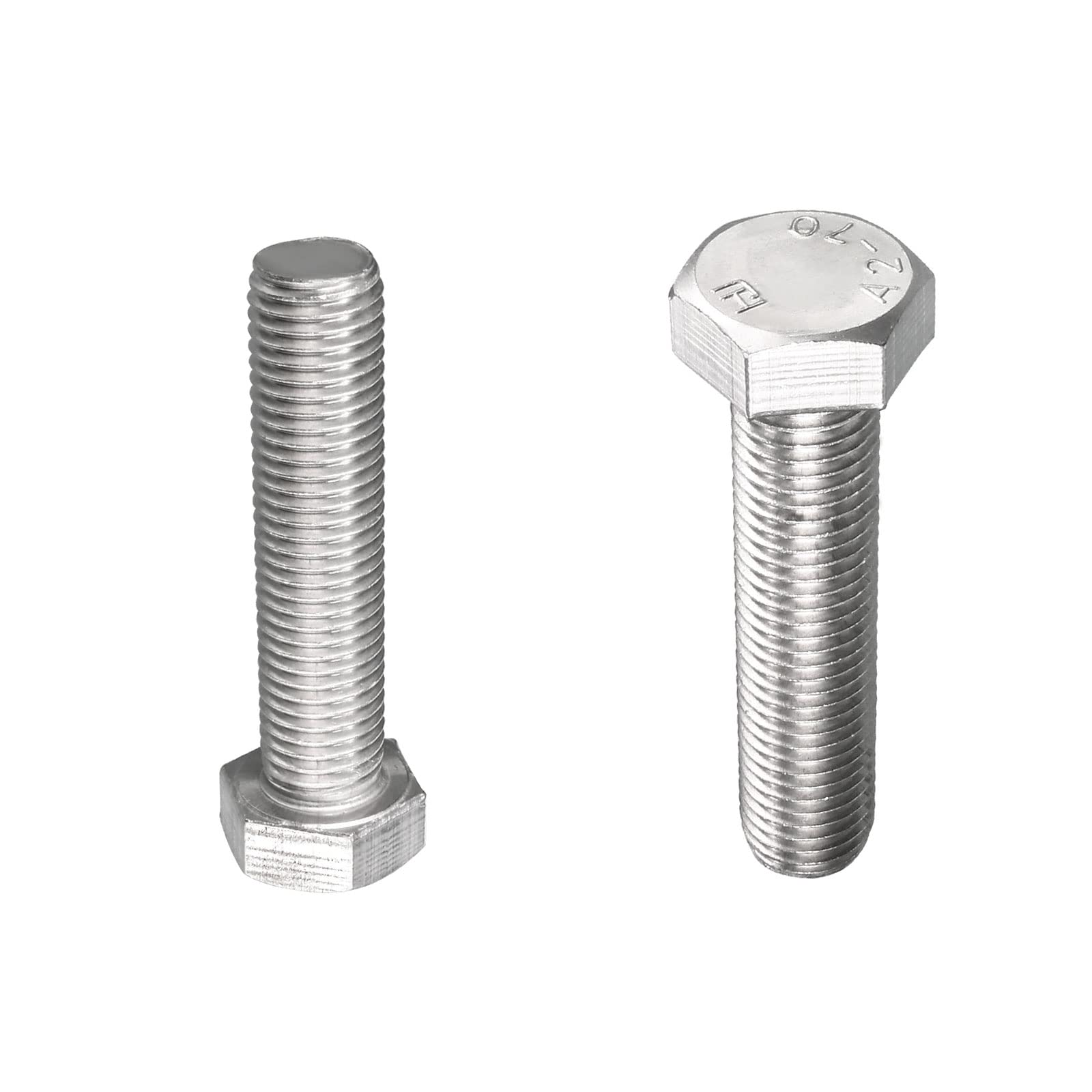 DTGN M16x70mm(DxH) Hex Bolts - 2Pack - Good for Machine Tools - 304 Stainless Steel Hexagon Head Screws