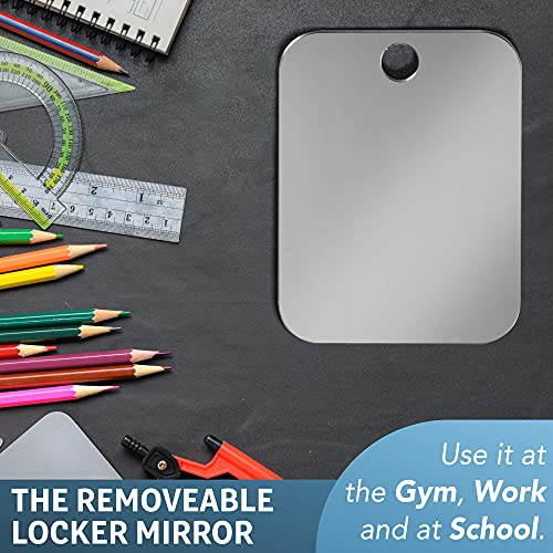 The Shave Well Company Anti-Fog Shaving Mirror for Office, Gym, or School Locker | Fogless Bathroom Shower Mirror with Handheld Option | Hanging Shower Mirror Includes Removable Adhesive Hook