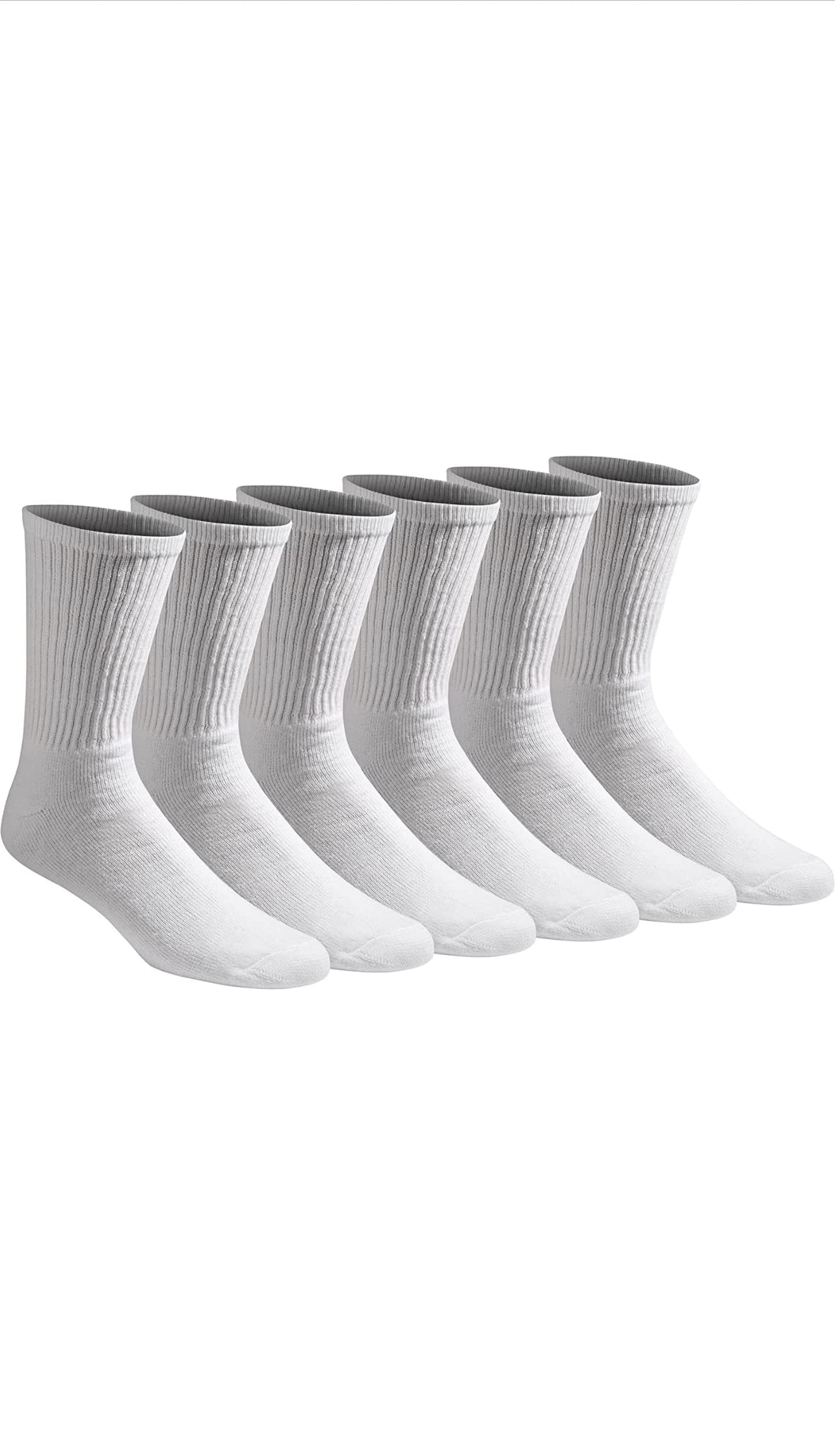 comfortino Cushioned Crew Socks For Man & Women Winter pack Of 6 Pairs (as1, numeric, numeric_10, numeric_13, regular, tall, white)