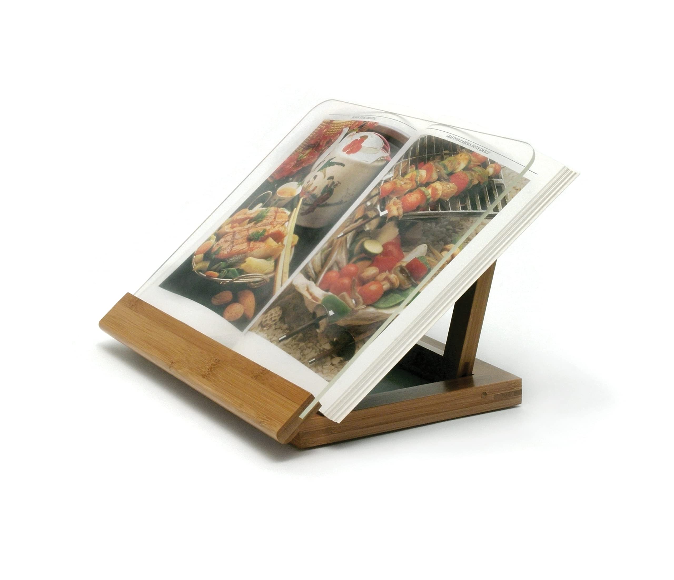 Lipper International 8815 Bamboo Wood and Acrylic Cookbook Holder, 12-1/2" x 9-1/4" x 6-3/4"