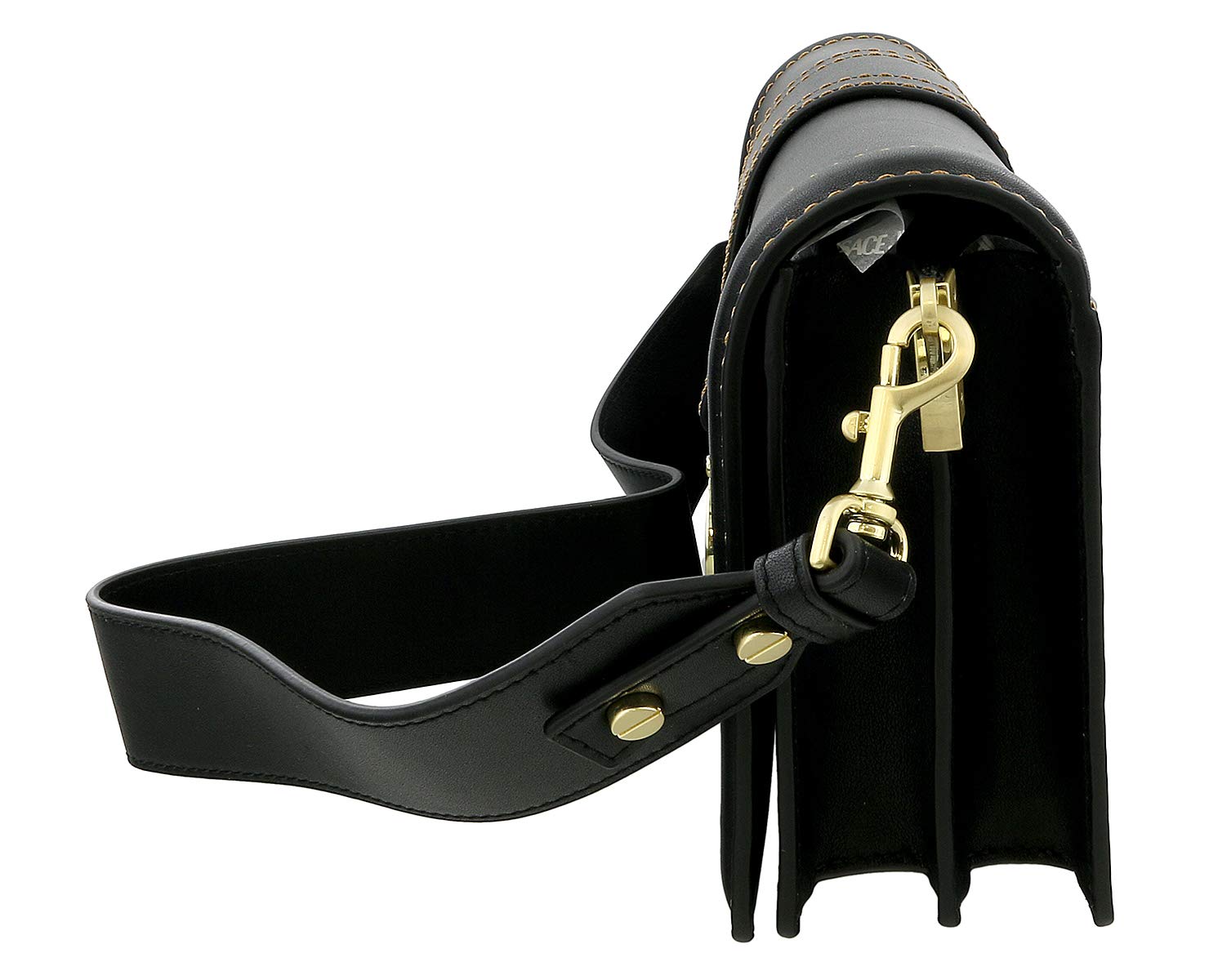 Versace Jeans Couture Black Black Buckle Crossbody Bag for Womens